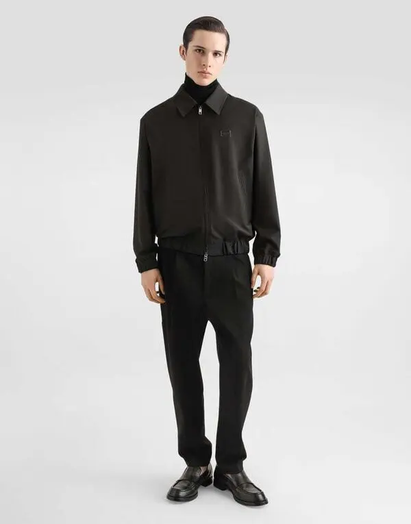 Dolce & Gabbana Zip-up Jacket With Logo Tag - Grey