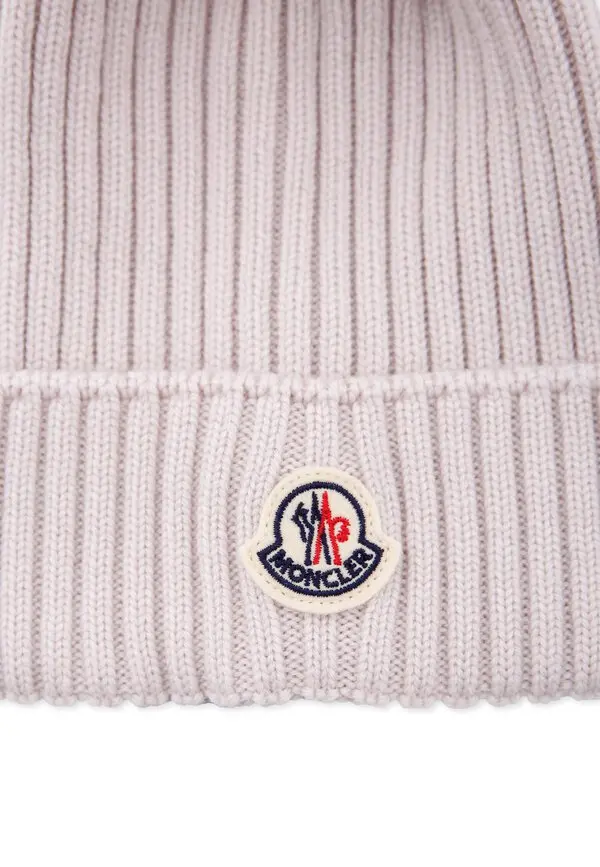 Moncler Ribbed Beanie With Pom-pom