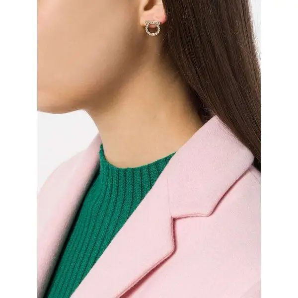 FERRAGAMO Embellished Gancini Earrings