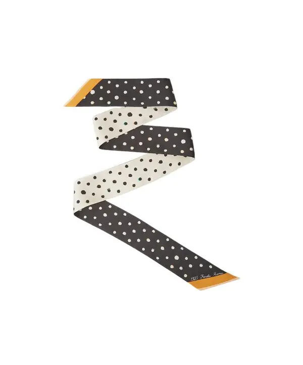 Fendi Falena Dots Printed Wrappy Scarf - Black