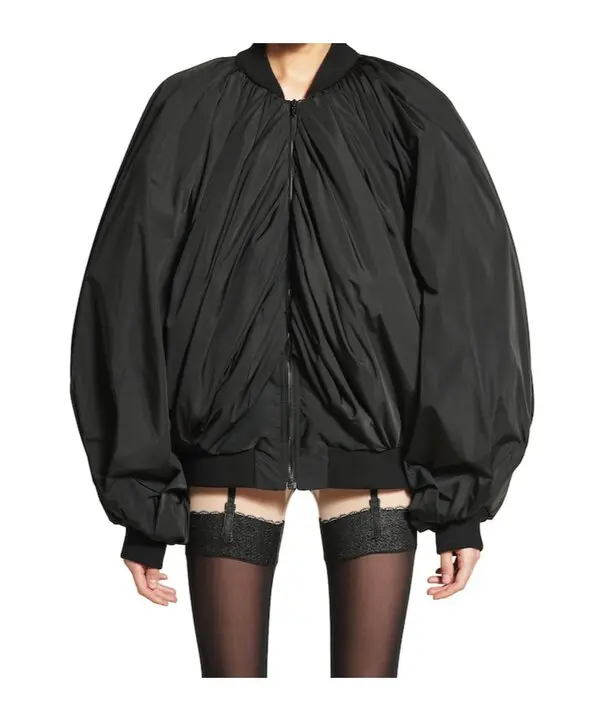 Balenciaga Draped Bomber Jacket