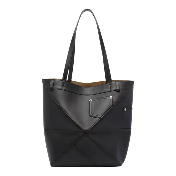 Loewe Medium Puzzle Fold Tote Bag - Black