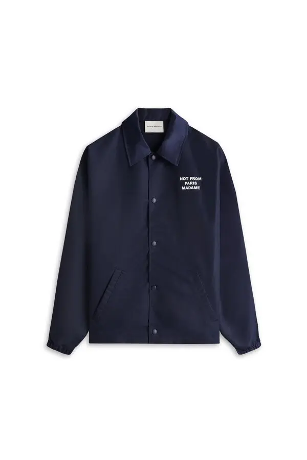 Drole De Monsieur Drôle De La Vest Slogan Lightweight Button-up Jacket