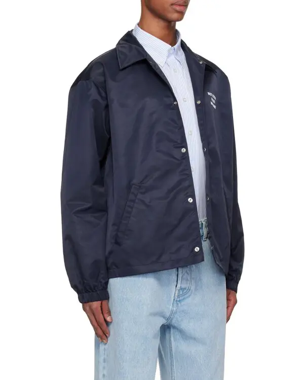 Drole De Monsieur Drôle De La Vest Slogan Lightweight Button-up Jacket