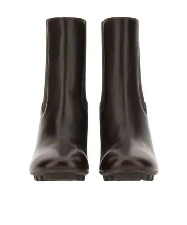Hogan 90mm Block-heel Leather Chelsea Boots - Brown