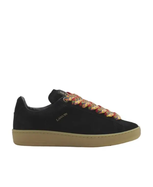 LANVIN Lite Curb Suede Sneakers