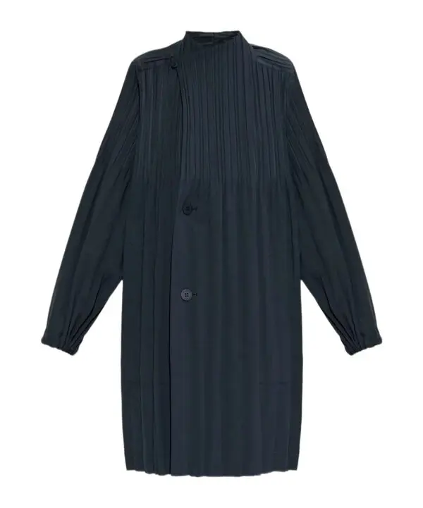 PLEATS PLEASE BY ISSEY MIYAKE Pleated A-line Coat
