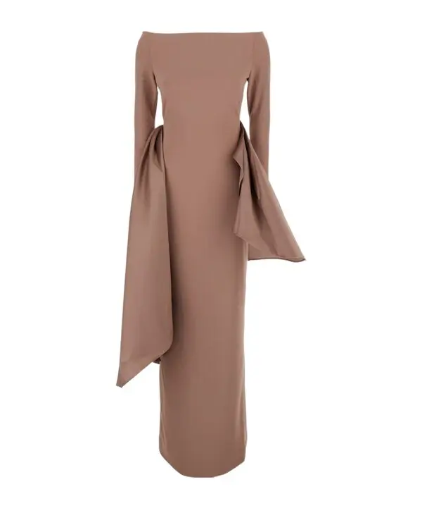 Solace London Draped Boat Neck Dress