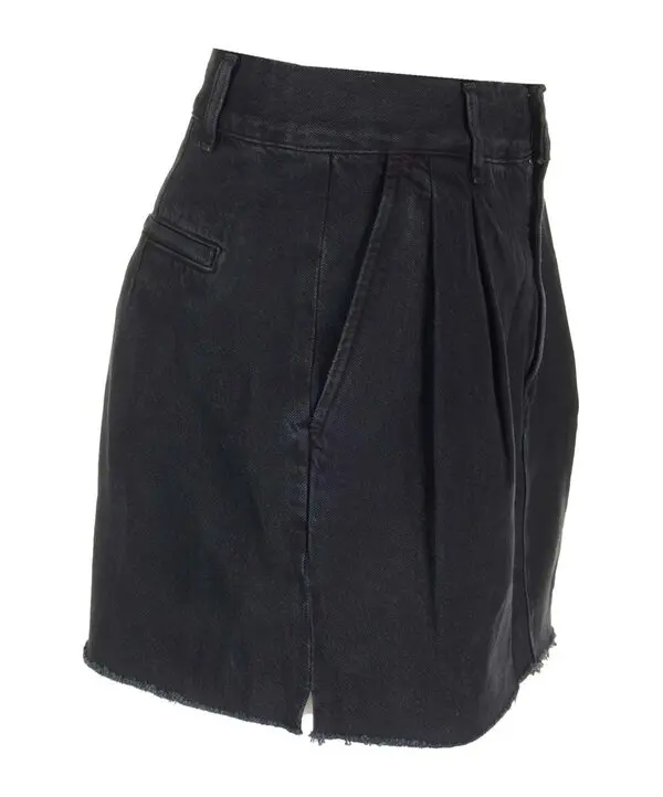 AGOLDE Belt-loop Denim Skirt - Black