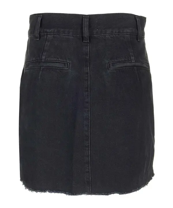 AGOLDE Belt-loop Denim Skirt - Black