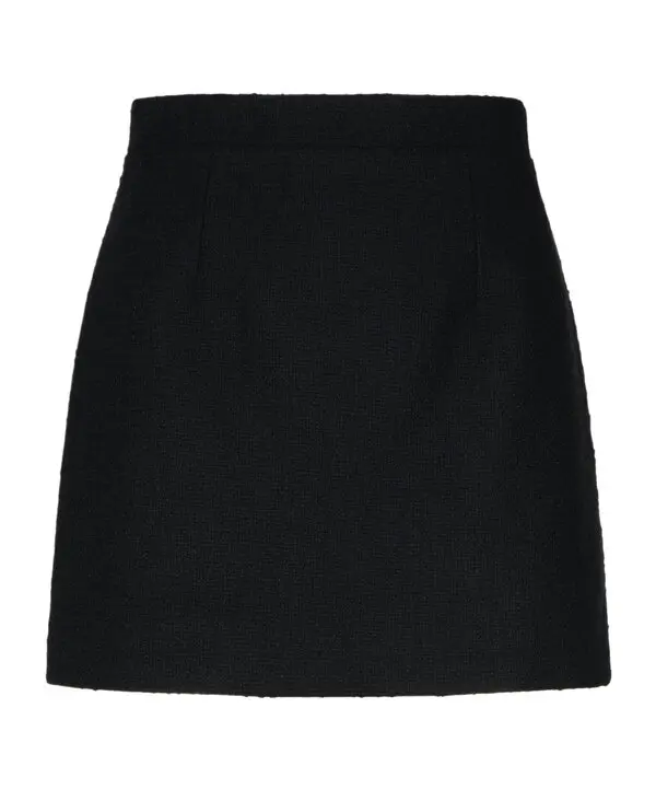 PATOU High-waist Tweed Mini Skirt - Black