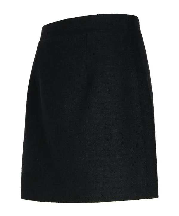 PATOU High-waist Tweed Mini Skirt - Black