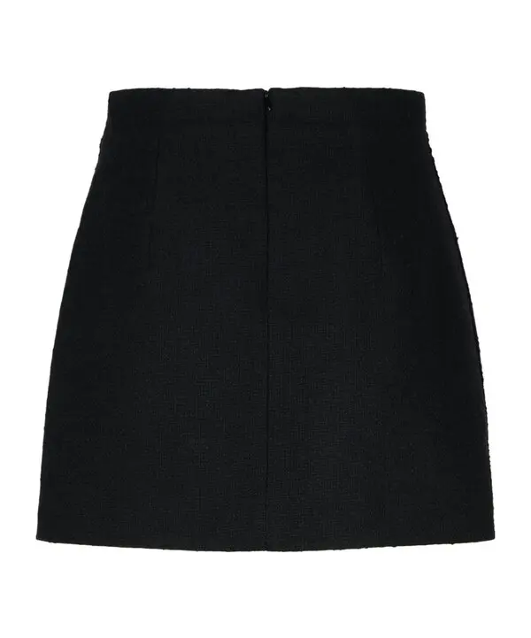 PATOU High-waist Tweed Mini Skirt - Black