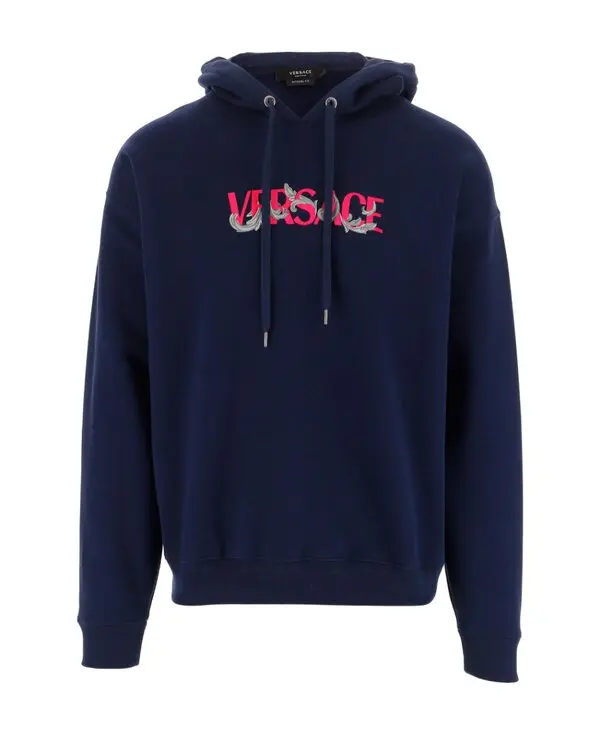Versace Embroidered Logo Hoodie