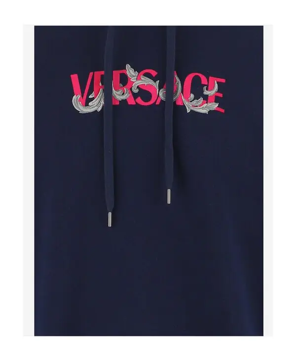 Versace Embroidered Logo Hoodie