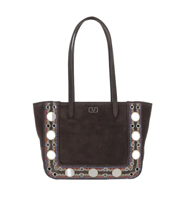 Valentino Garavani Vlogo Signature Small Shoulder Bag - Brown