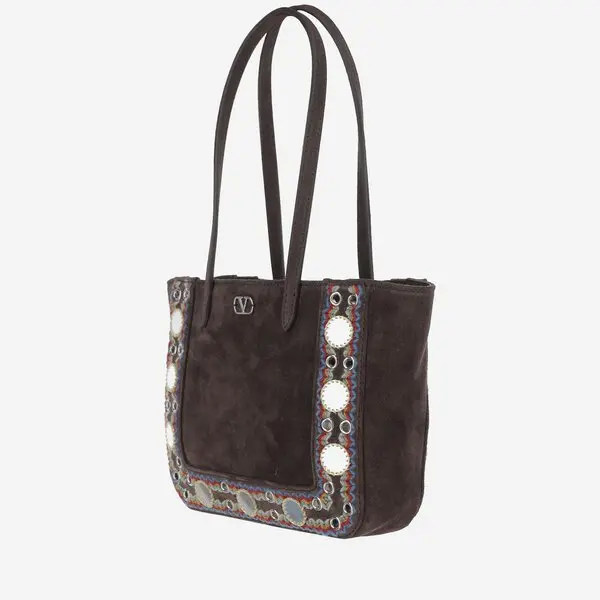 Valentino Garavani Vlogo Signature Small Shoulder Bag - Brown