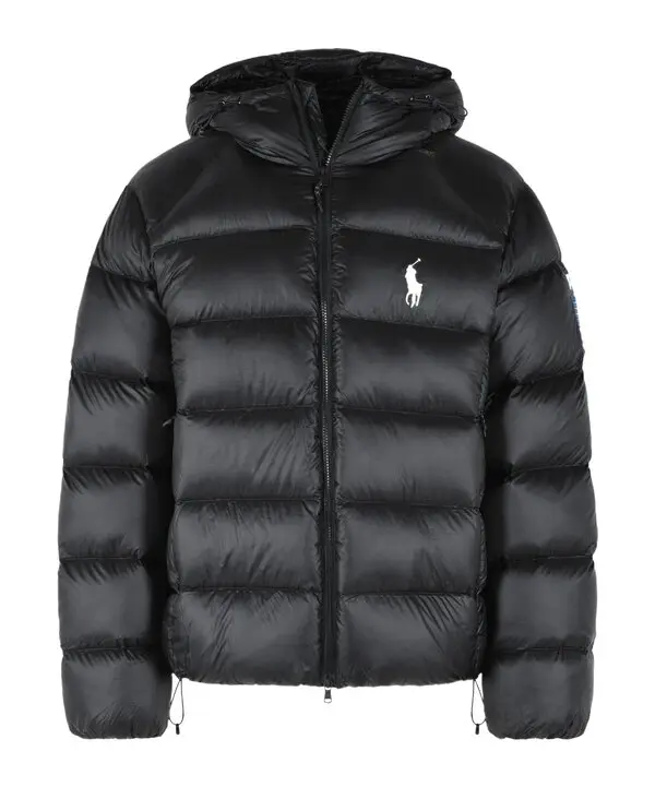 Polo Ralph Lauren Down Hooded Jacket With Embroidered Logo - Black