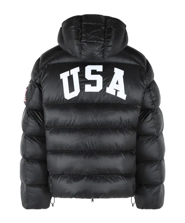 Polo Ralph Lauren Down Hooded Jacket With Embroidered Logo - Black