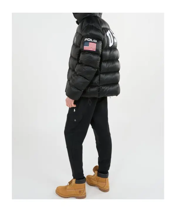Polo Ralph Lauren Down Hooded Jacket With Embroidered Logo - Black