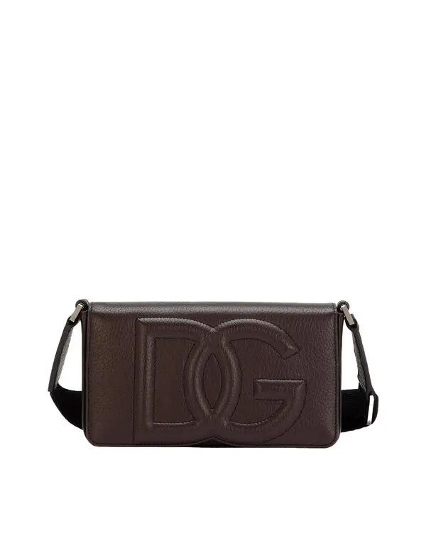 Dolce & Gabbana Logo Embossed Mini Bag - Brown