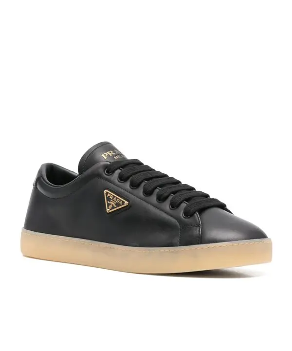 Prada Enamel Triangle Logo Sneakers