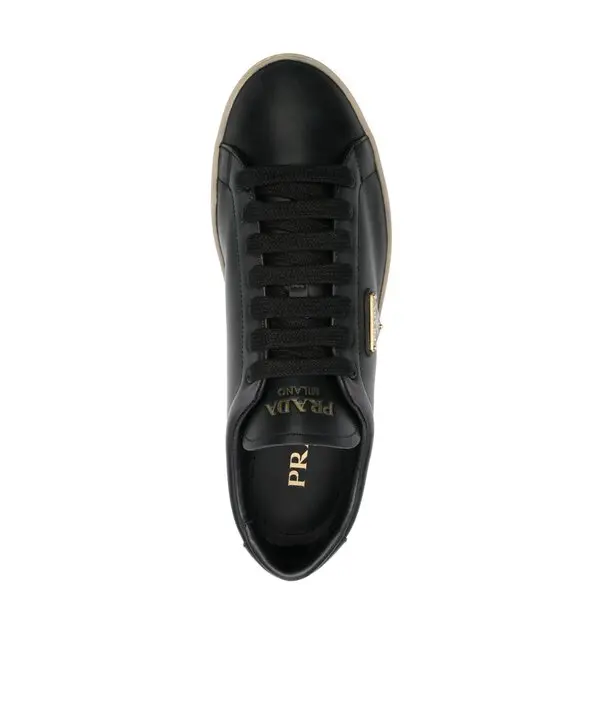 Prada Enamel Triangle Logo Sneakers