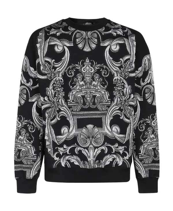 Versace Baroque Pattern Crewneck Sweatshirt