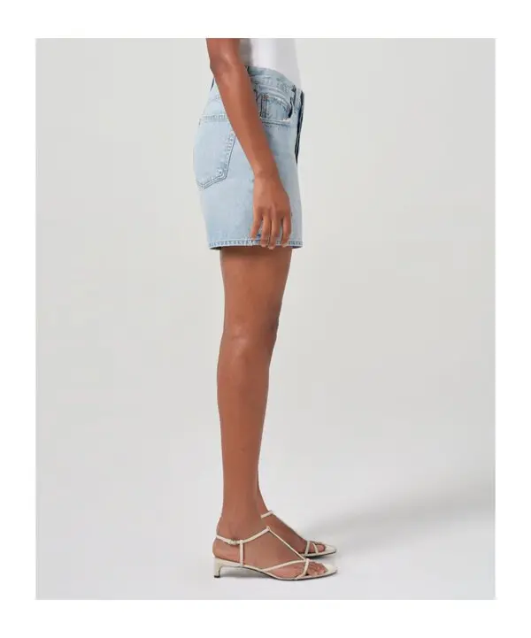 AGOLDE V-waist Wide-leg Denim Shorts