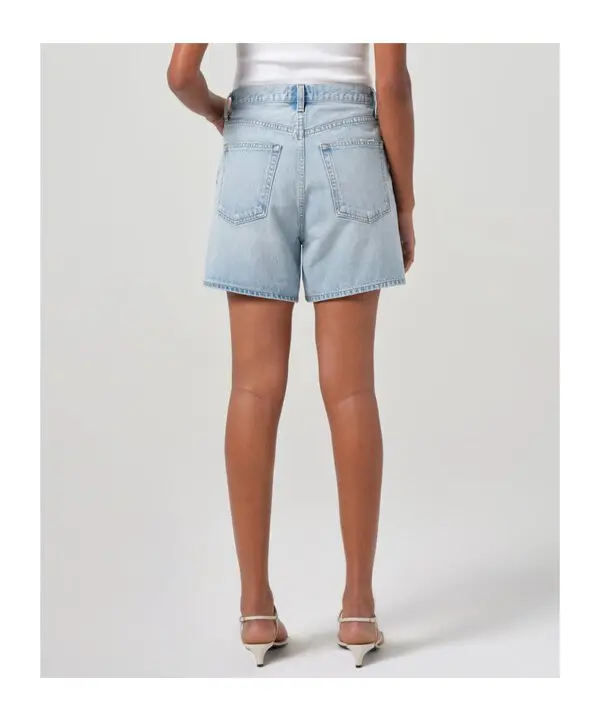 AGOLDE V-waist Wide-leg Denim Shorts