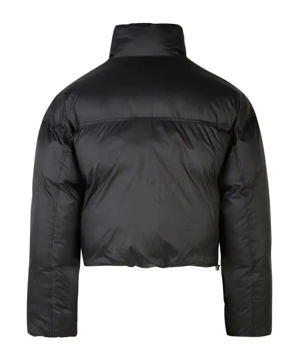 Moschino Cropped Down Jacket With High Collar And Zipper Closure