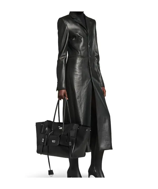 Balenciaga Mid-length Leather Coat