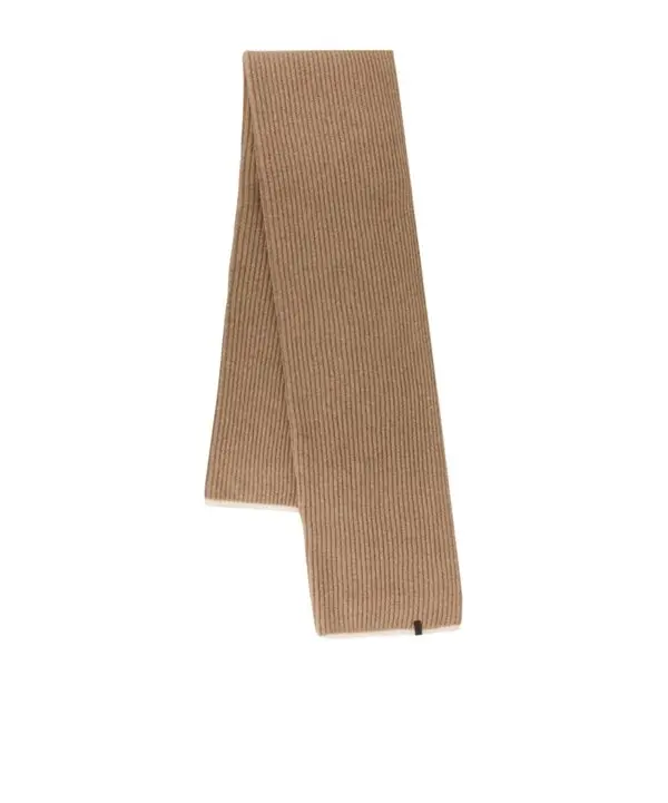 Brunello Cucinelli Monile Ribbed-knit Scarf - Brown
