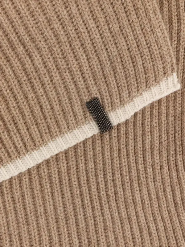 Brunello Cucinelli Monile Ribbed-knit Scarf