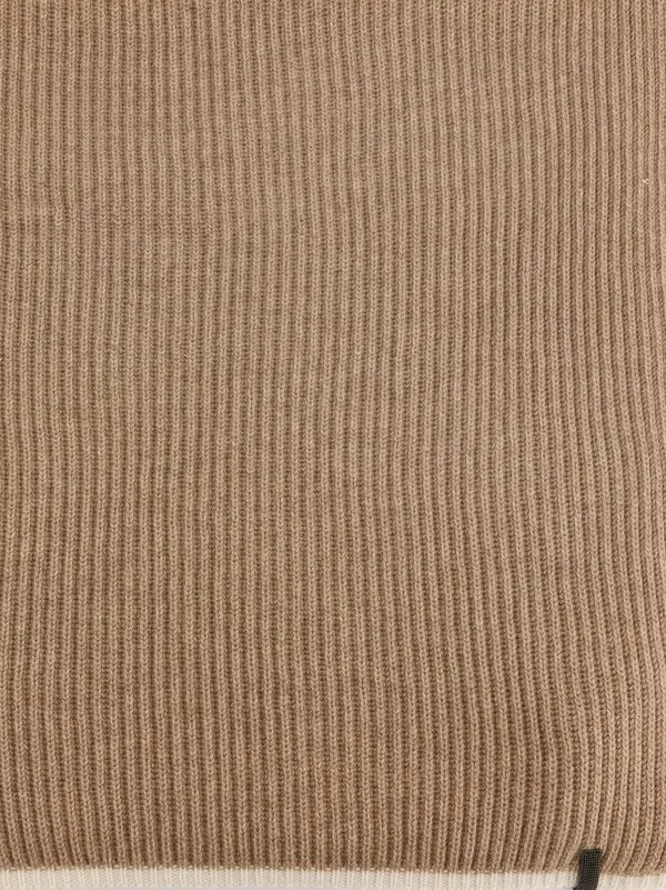 Brunello Cucinelli Monile Ribbed-knit Scarf