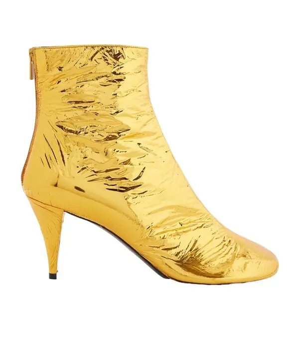 Proenza Schouler Metallic Leather Ankle Boots - Gold