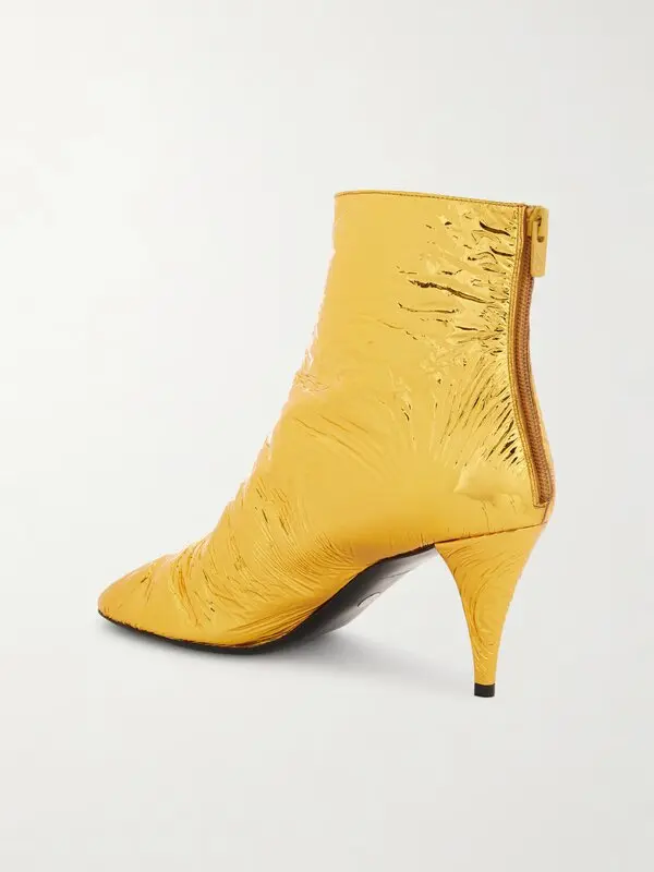 Proenza Schouler Metallic Leather Ankle Boots - Gold