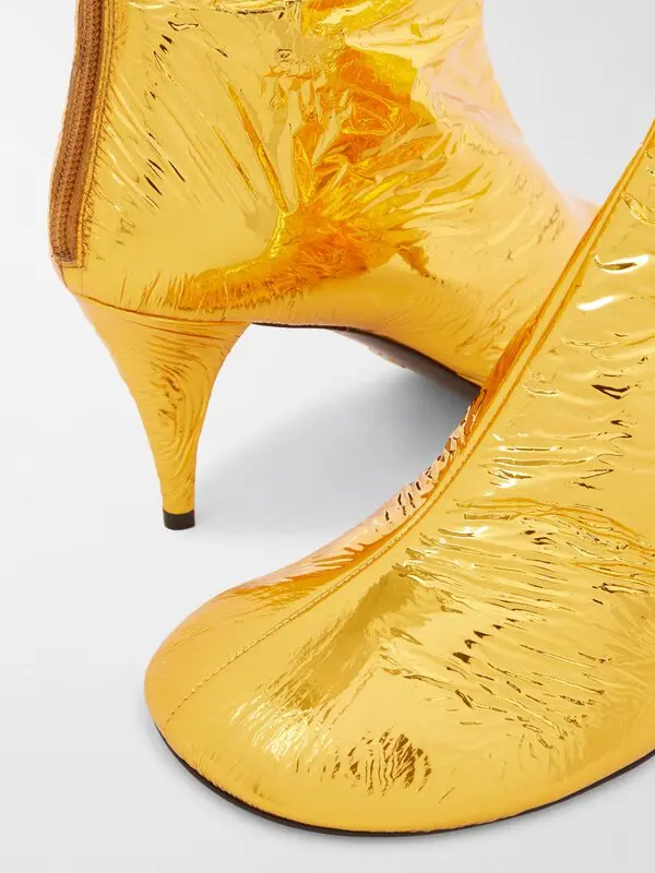 Proenza Schouler Metallic Leather Ankle Boots - Gold
