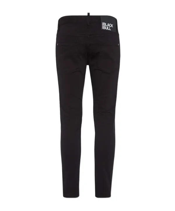Dsquared2 Skater Logo Patch Skinny Jeans - Black