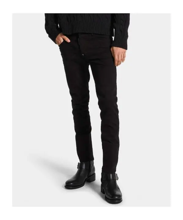 Dsquared2 Skater Logo Patch Skinny Jeans - Black