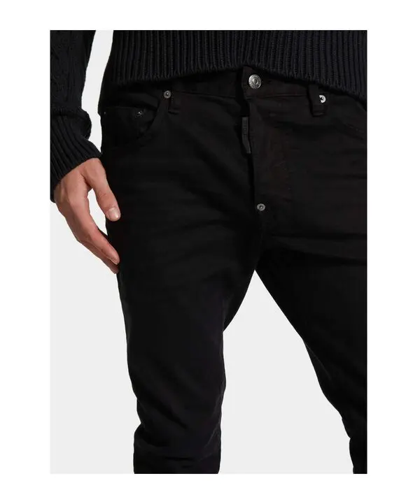 Dsquared2 Skater Logo Patch Skinny Jeans - Black