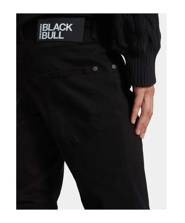 Dsquared2 Skater Logo Patch Skinny Jeans - Black