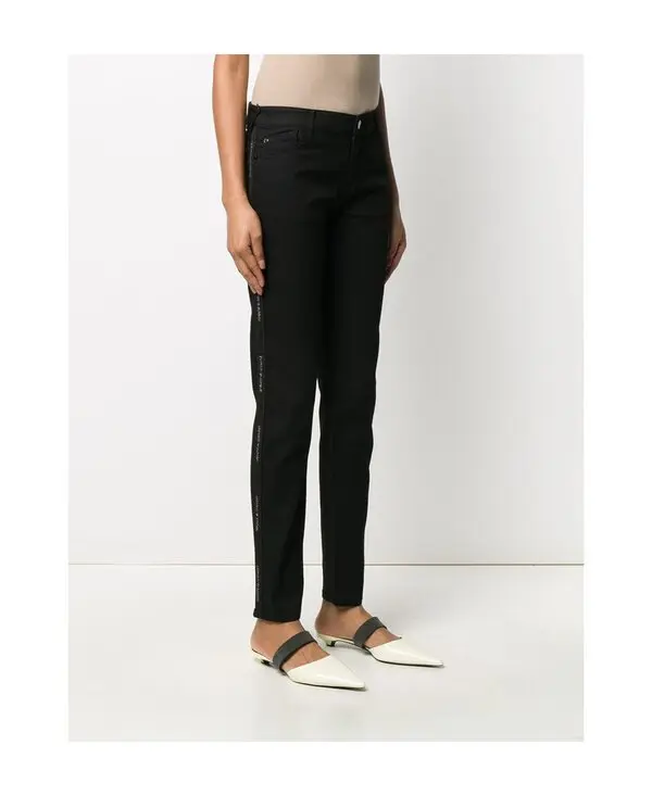 Emporio Armani Fitted Jeans With Embossed Logo Detail