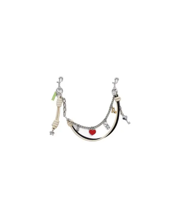Marc Jacobs Mini Icon Chain Bag Charm - Black/cloud White