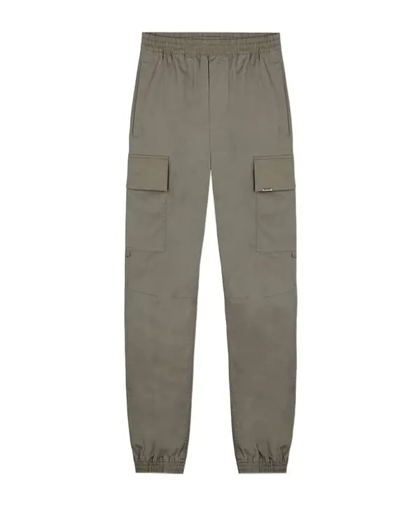 REPRESENT Elasticated Cargo Pants With Metal Bar Logo - Olive