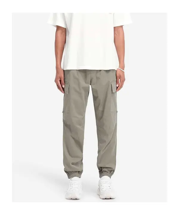 REPRESENT Elasticated Cargo Pants With Metal Bar Logo - Olive