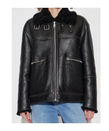 Dolce & Gabbana Shearling Aviator Jacket - Black