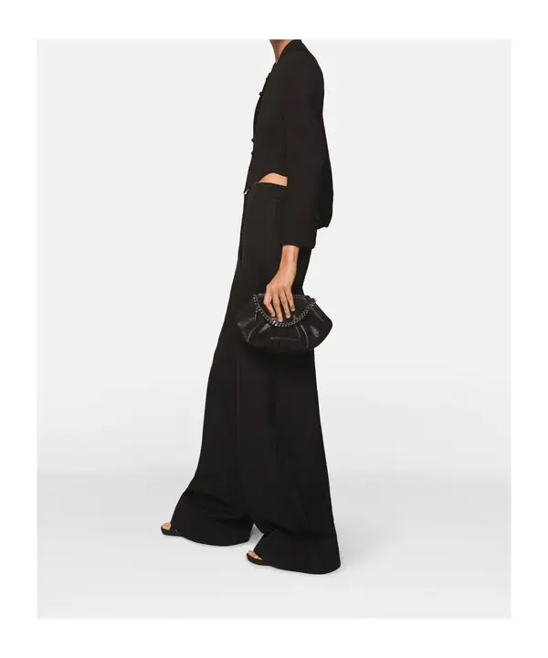 Stella McCartney Pleated Wide Leg Trousers - Black