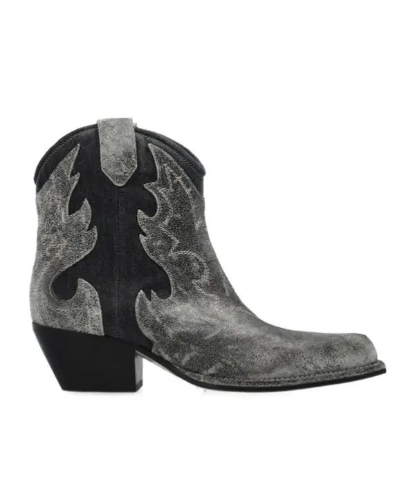 VIC MATIE Western Stitch Ankle Boots
