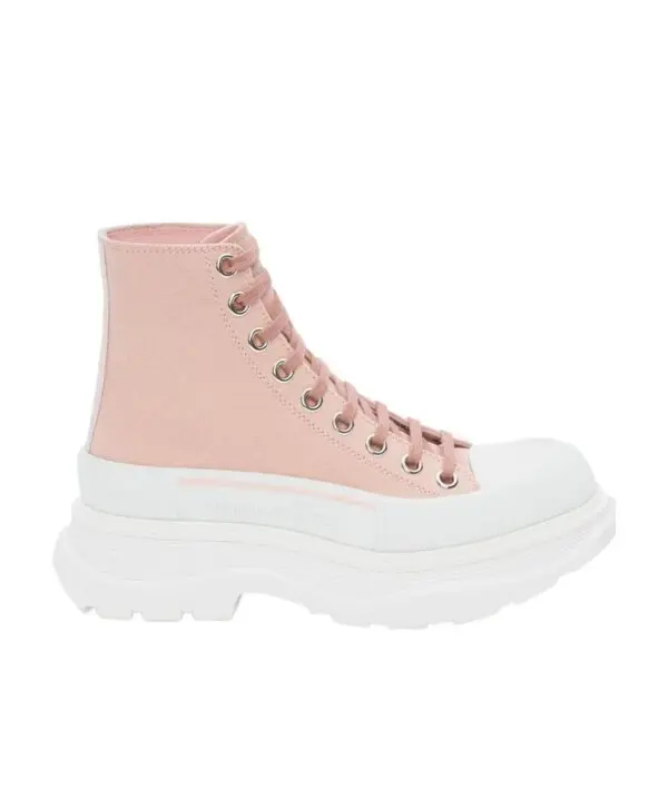 Alexander McQueen High-top Lace-up Sneakers - Pink